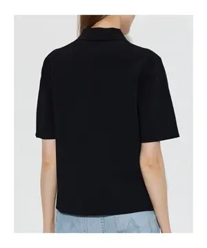 Cult Gaia Collared Short-sleeved Polo Shirt