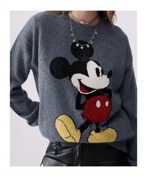 Liu Jo Mickey Mouse Wool Jacquard Sweater