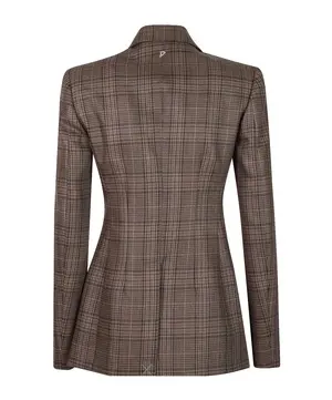 DONDUP V-neck Checked Jacket