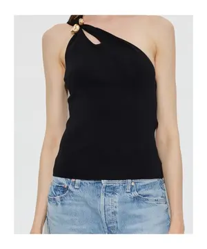 Cult Gaia Anouk Knit One-shoulder Top With Cutout Detail