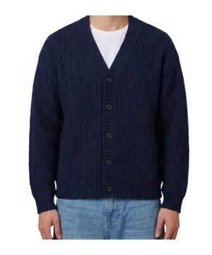 ROBERTO COLLINA V-neck Cardigan - Navy Blue