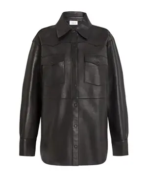 P.a.r.o.s.h Leather Shirt - Black