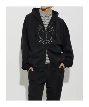 Vetements Printed Zip-up Hoodie