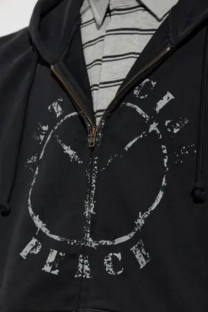 Vetements Printed Zip-up Hoodie