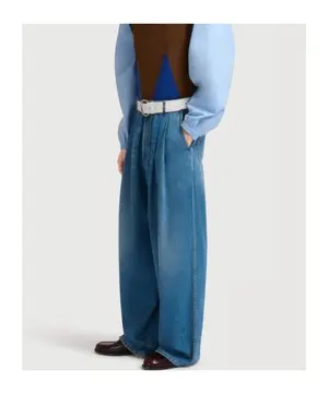 Marni Denim Trousers With Double Pleats