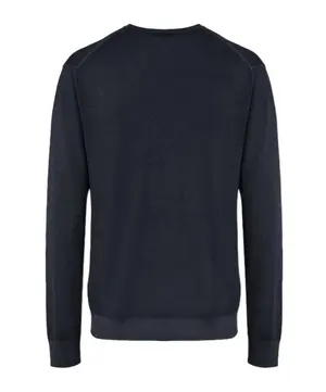 Malo V-neck Long Sleeve Sweater With Ribbed Trim