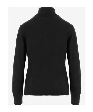 ALLUDE Turtleneck Sweater With Ribbed Cuffs And Hem