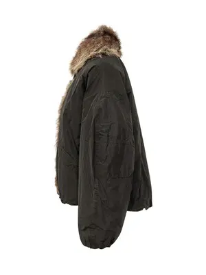 Isabel Marant Étoile Charone Cropped Parka With Faux Fur Collar