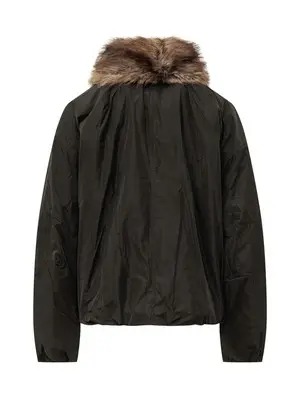 Isabel Marant Étoile Charone Cropped Parka With Faux Fur Collar