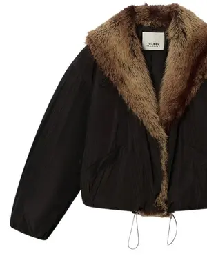 Isabel Marant Étoile Charone Cropped Parka With Faux Fur Collar