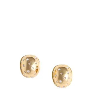 SELF-PORTRAIT Curved Crystal Earring