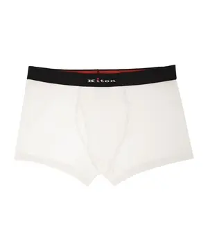 Kiton Logo-waistband Boxer Briefs - White