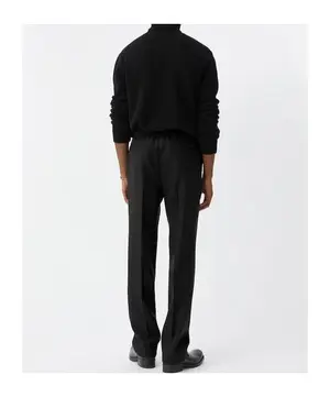 Versace Jacquard Wool Tailored Pants