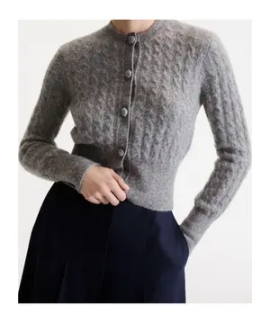 Marella Cable-knit Alpaca-blend Cardigan