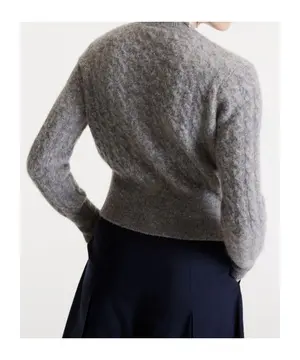 Marella Cable-knit Alpaca-blend Cardigan