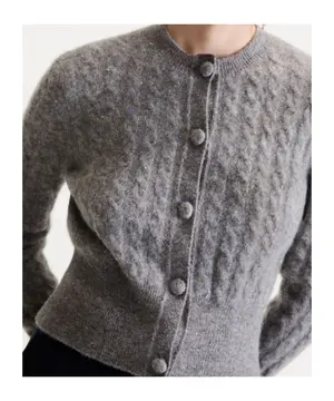 Marella Cable-knit Alpaca-blend Cardigan