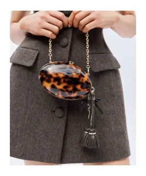 SELF-PORTRAIT Resin Oval Clutch