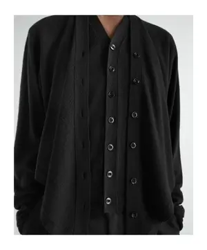 LEMAIRE Merino Wool Blend Trompe-l'œil Cardigan