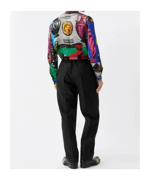 Versace Pinstripe Wool Dress Pants