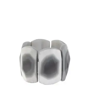 Giorgio Armani Faceted Stretch Bracelet - Grey