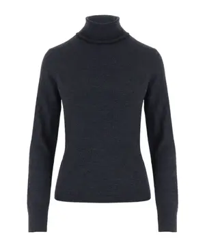 ALLUDE Turtleneck Sweater With Ribbed Cuffs And Hem