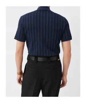 Versace Jacquard Cotton Pique Polo