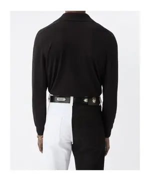 Versace Cotton Knit Polo Cardigan