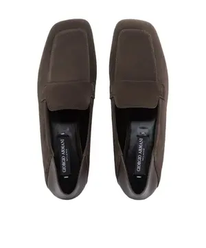 Giorgio Armani Loafer In Split Leather With Leather Lining And Sole