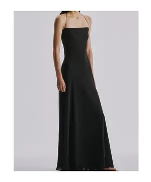 THE ROW Javier Silk Georgette Halterneck Dress