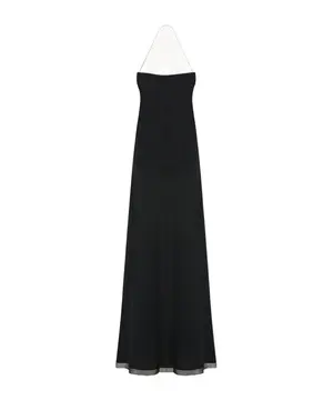 THE ROW Javier Silk Georgette Halterneck Dress