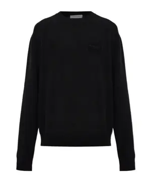 Givenchy Crew Neck Long-sleeved Knitwear - Black