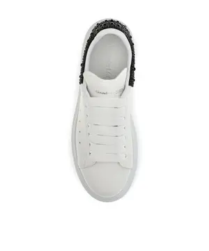 Alexander McQueen Oversized Sneakers With Embellished Suede Heel