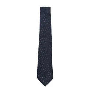 Giorgio Armani Giorgio Armani Polka Dot Diagonal Stripe Neck Tie Blue Fancy