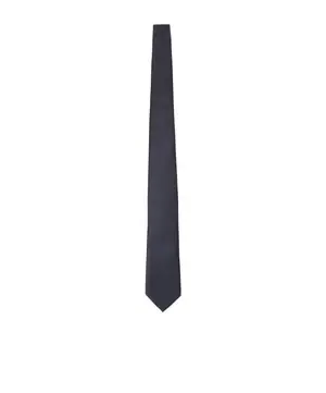 Giorgio Armani Silk Logo Neck Tie - Black
