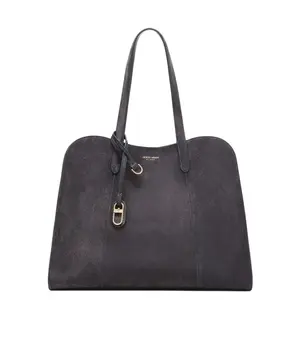 Giorgio Armani Shoulder Bag In Split Leather - Grey