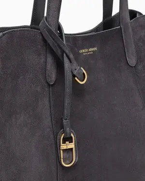 Giorgio Armani Shoulder Bag In Split Leather