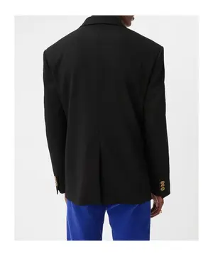 Versace Embellished Lapel Double-breasted Blazer
