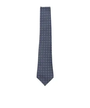 Giorgio Armani Silk Neck Tie - Grey Fancy
