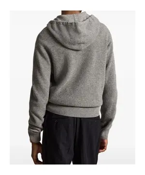 Polo Ralph Lauren Waffle Knit Full-zip Hoodie - Grey