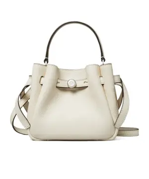 Tory Burch Mini Romy Bucket Bag - Light Cream