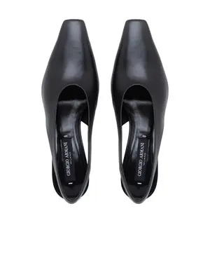 Giorgio Armani Decollete Shoe Leather Lining And Leather Sole