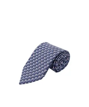 FERRAGAMO Printed Neck Tie - Navy