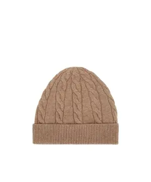 Loro Piana Cedar Cable-knit Beanie Hat - Brown
