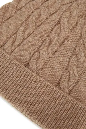 Loro Piana Cedar Cable-knit Beanie Hat - Brown