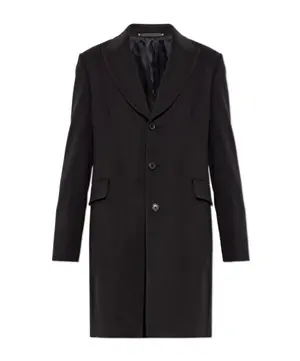 Paul Smith Collared Long-sleeved Coat - Black