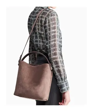 Giorgio Armani Shoulder Bag In Split Leather