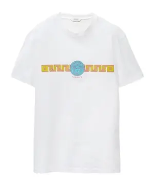 Versace Printed Cotton-jersey Slim T-shirt