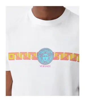 Versace Printed Cotton-jersey Slim T-shirt