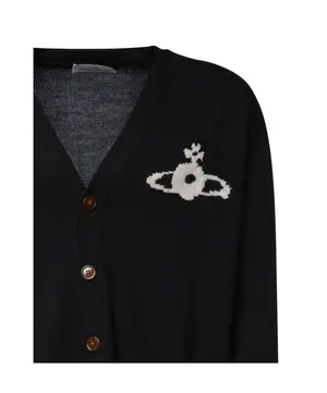 VIVIENNE WESTWOOD Orb Logo V-neck Cardigan