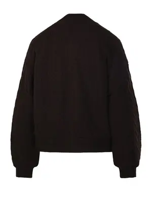 Polo Ralph Lauren Cable Knit Bomber Jacket - Brown